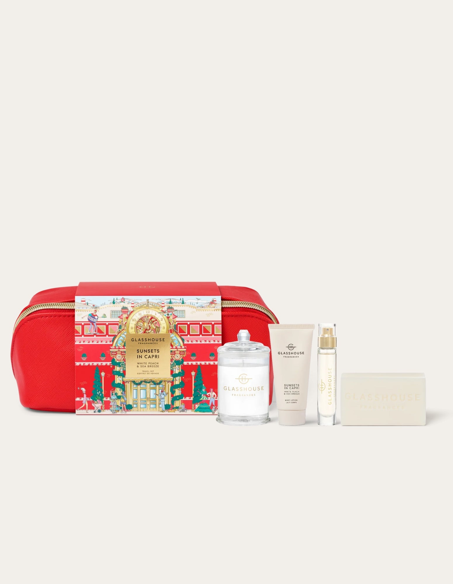 Sunsets in Capri Travel Gift Set - Glasshouse Fragrances | FUDGE Gifts ...